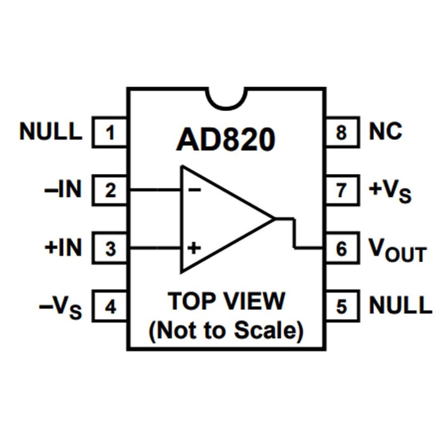 AD820 SINGLE SUPPLKY RAIL TO RIL LOW POWER FET-INPUT OPERATIONAL AMPLIFIER SMD - ORBIT ELECTRONIC