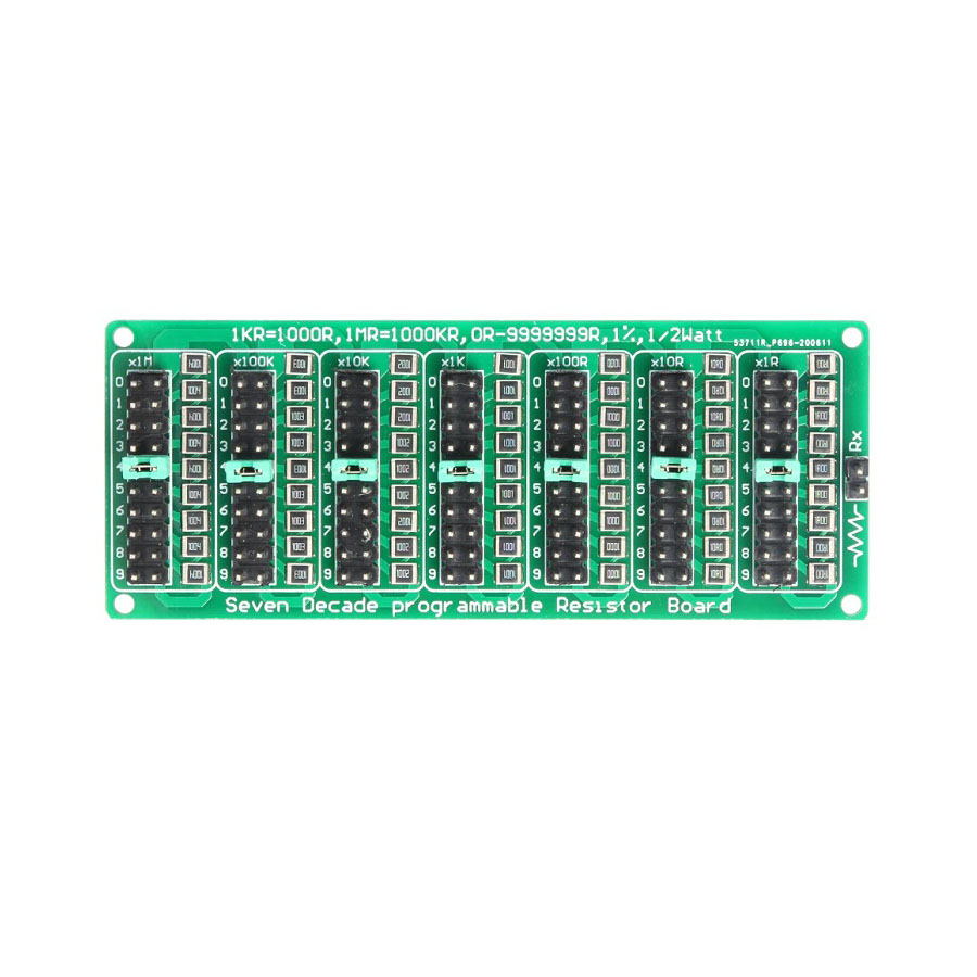 SEVEN DECADE RESISTOR BOARD ( 0R -10MR ) 1% 1/2W – ORBIT ELECTRONIC